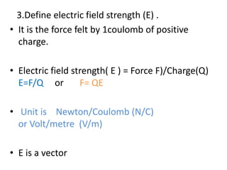 ELECTRIC FIELD - LESSON 3 | PPTX