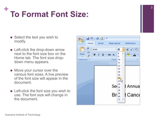 Les8 Formatting Text | PPTX