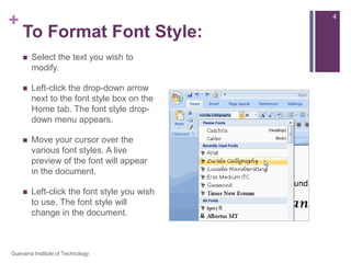 Les8 Formatting Text | PPTX