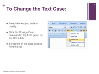 Les8 Formatting Text | PPTX