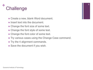 Les8 Formatting Text | PPTX