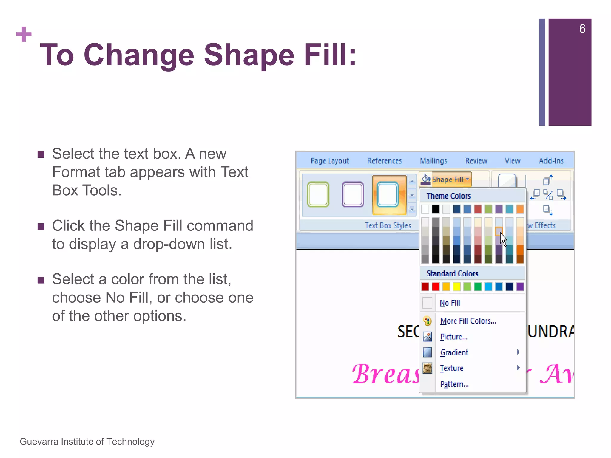 Les9 Working With Text Boxes | PPTX