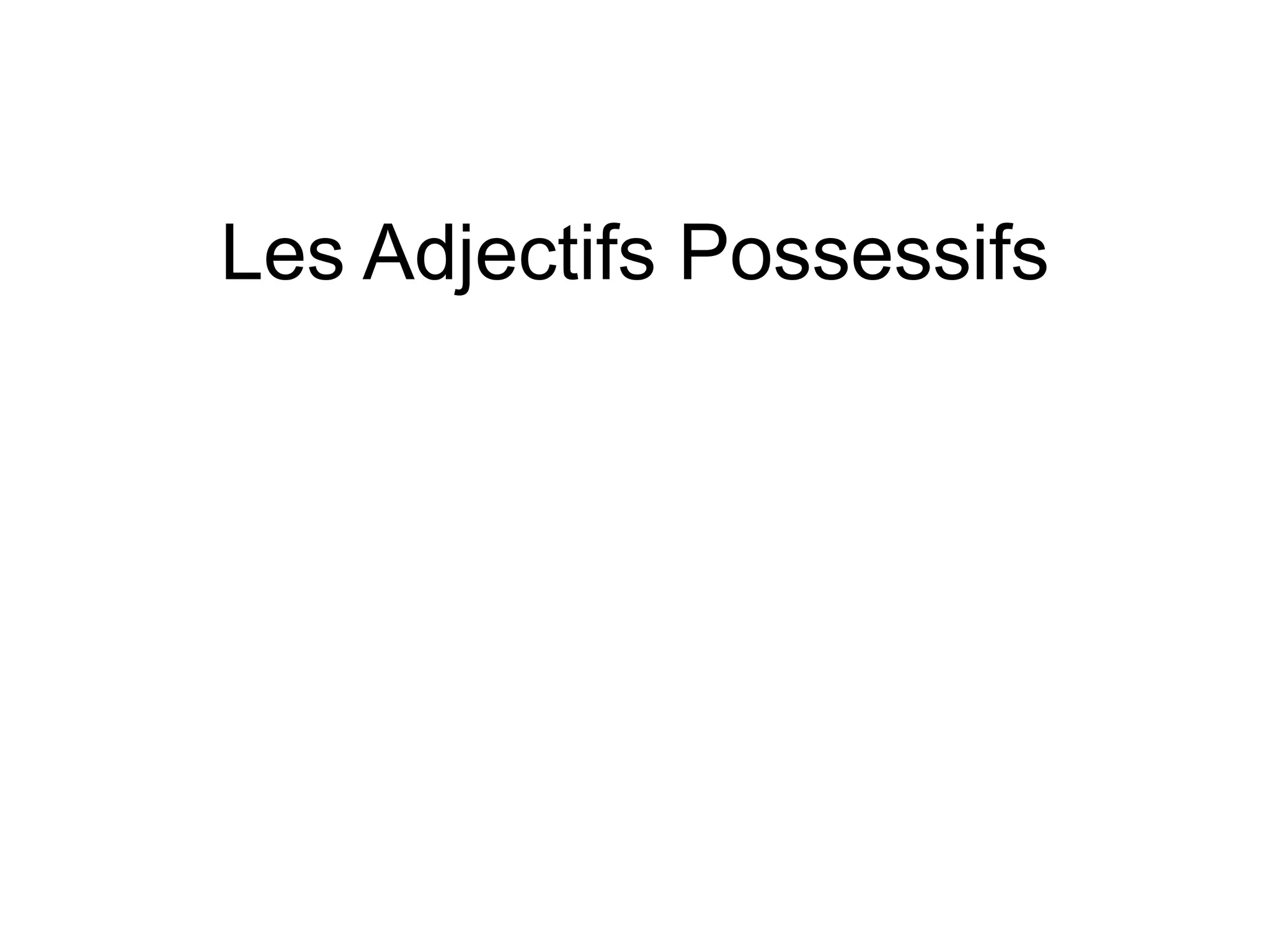 Les Adjectifs Possessifs.ppt