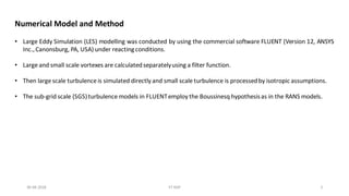 LES Analysis on Confined Swirling Flow in a Gas Turbine Swirl Burner | PDF
