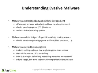 Reacting to Advanced, Unknown Attacks in Real-Time with Lastline | PPTX