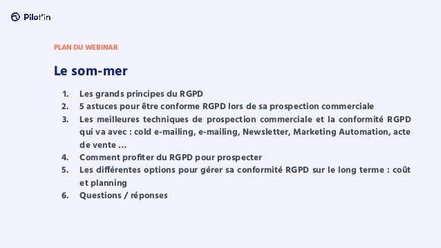 Les bonnes pratiques RGPD complient pour sa prospection digitale | PDF