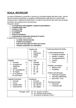Le scale di valutazione del rischio per lesioni da decubito | PDF