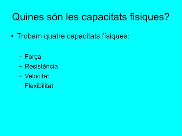 Les capacitats fisiques basiques | PPT
