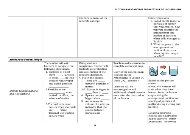 LE_Science7_Q1_week-2_final.pdf Learning Exemplar for science 7 MATATAG curriculum | PDF ...