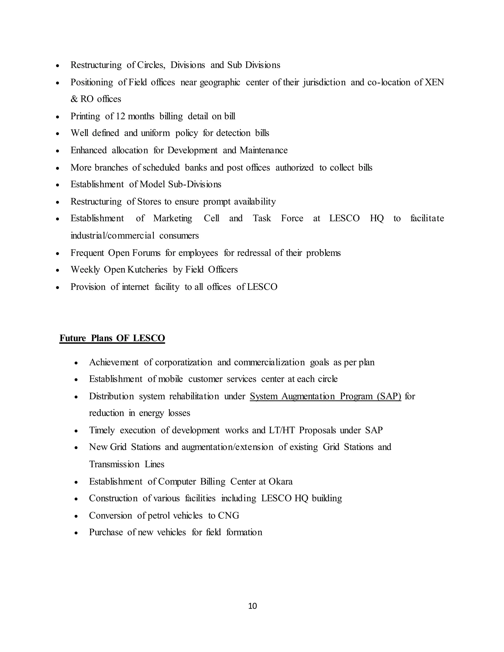 Lesco internship by muhammad talha | DOCX