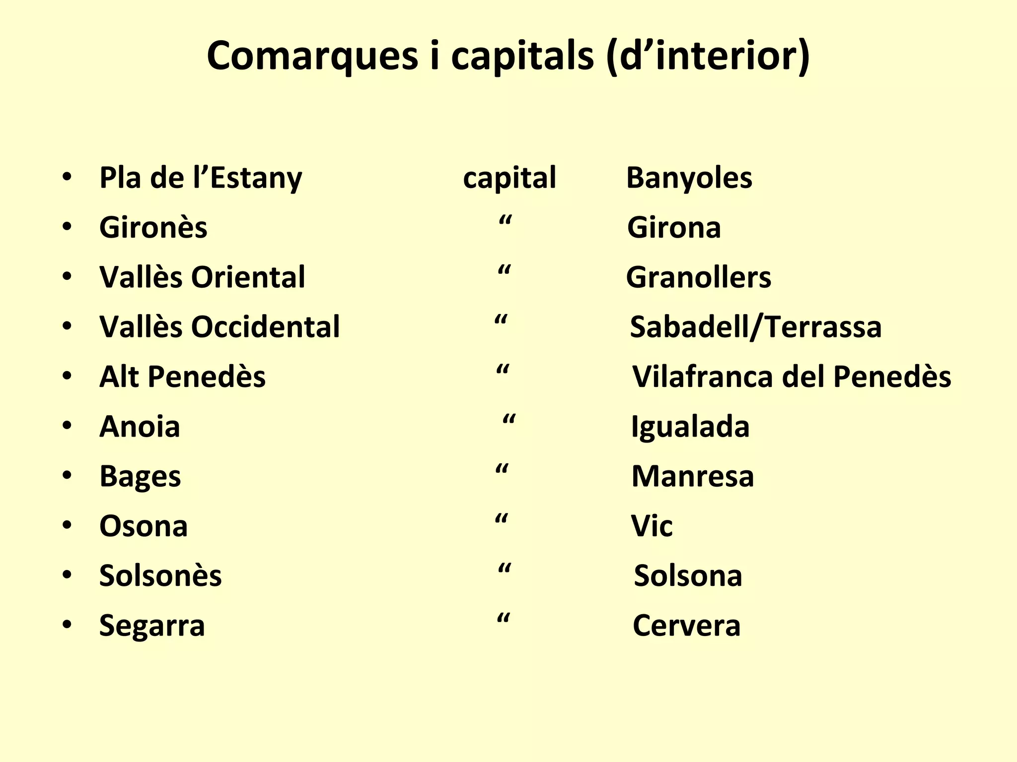 Les comarques de catalunya | PPT