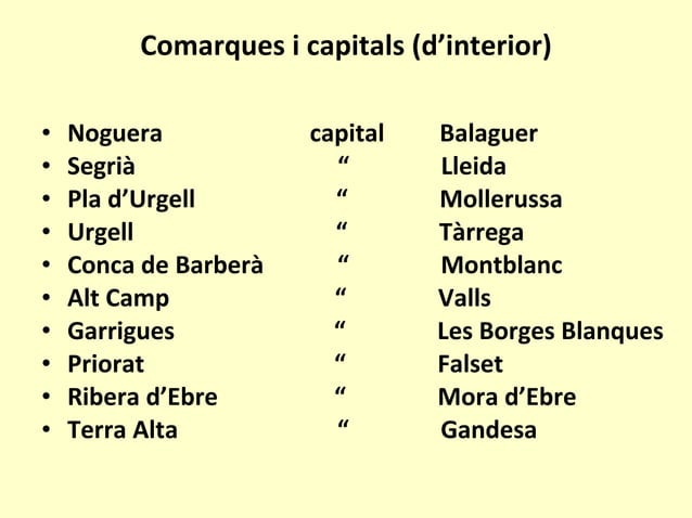 Les comarques de catalunya | PPT