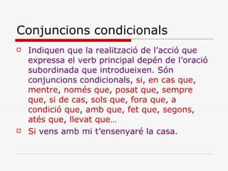 Les conjuncions | PPT