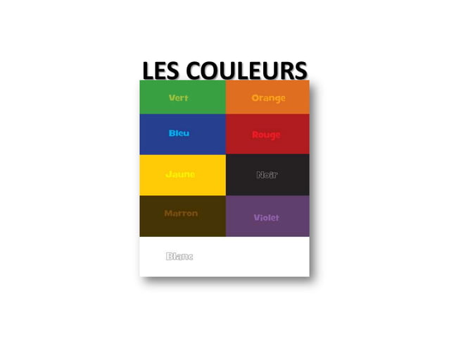 Les Couleurs | PPT