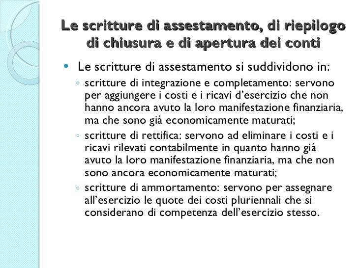 Contabilità E Fiscale Modulo 1 Le Scritture Di Assestamento Di R
