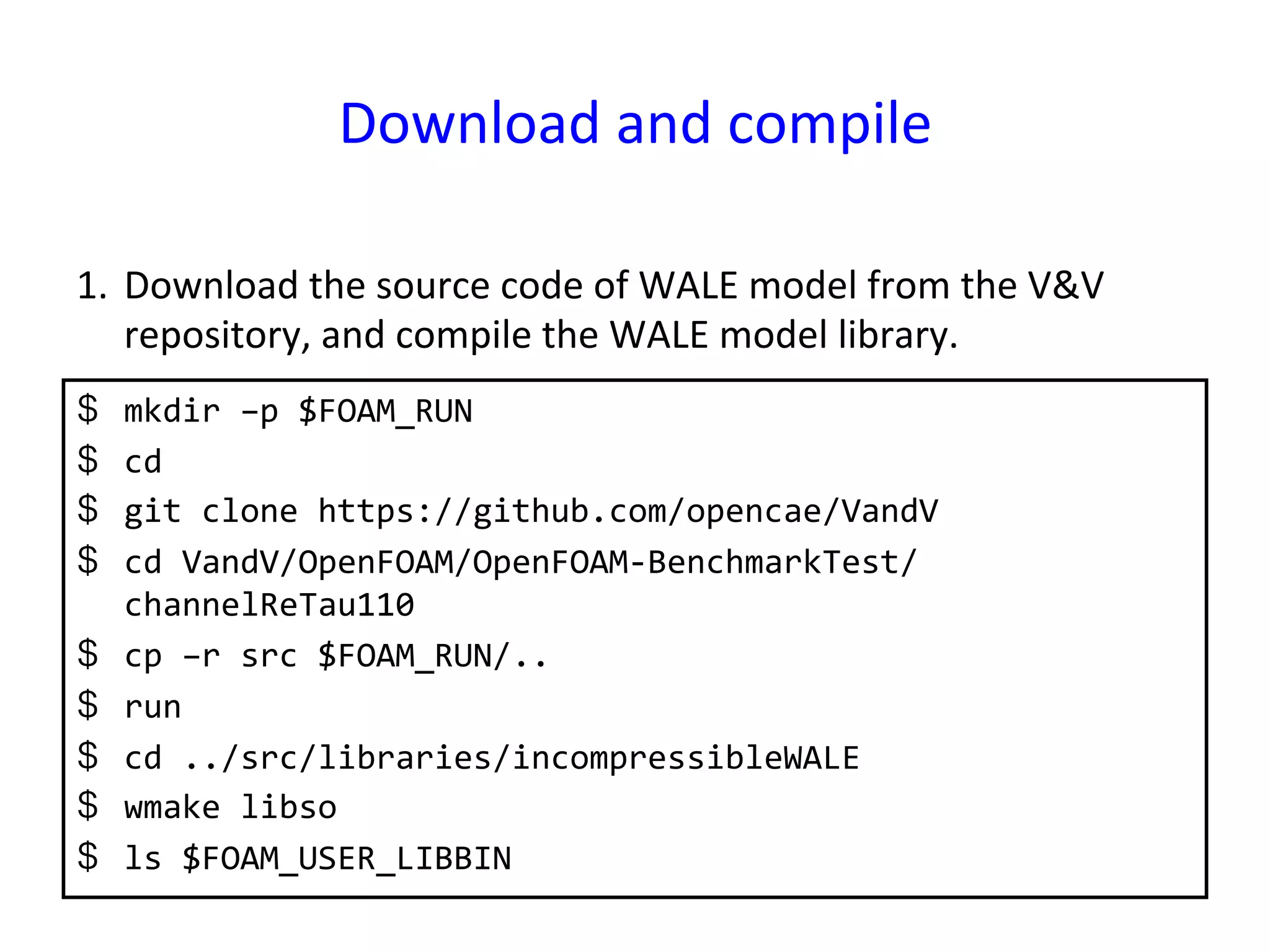 Customization of LES turbulence model in OpenFOAM | PDF