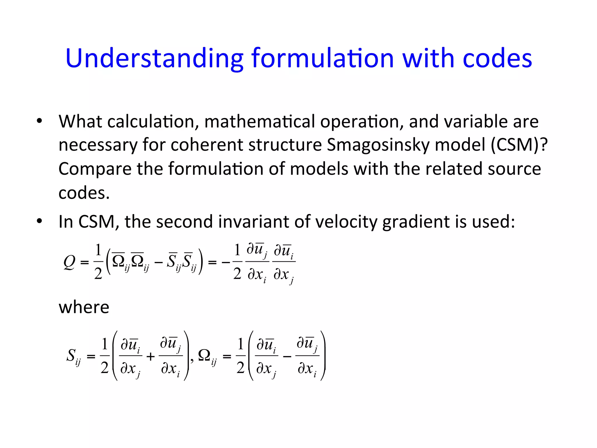 Customization of LES turbulence model in OpenFOAM | PDF