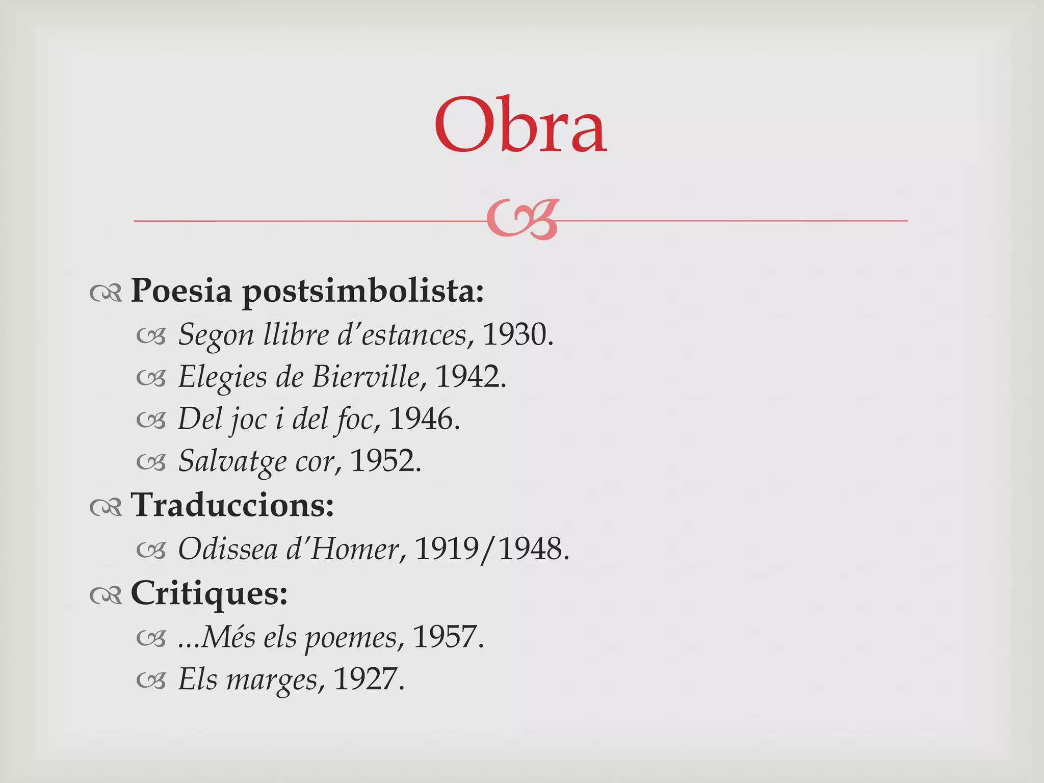 Les decades de 1920 i 1930 | Carles Riba | PPTX