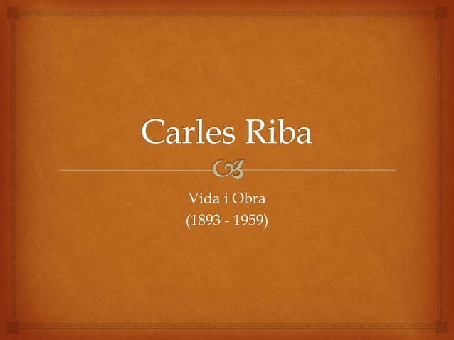 Les decades de 1920 i 1930 | Carles Riba | PPT