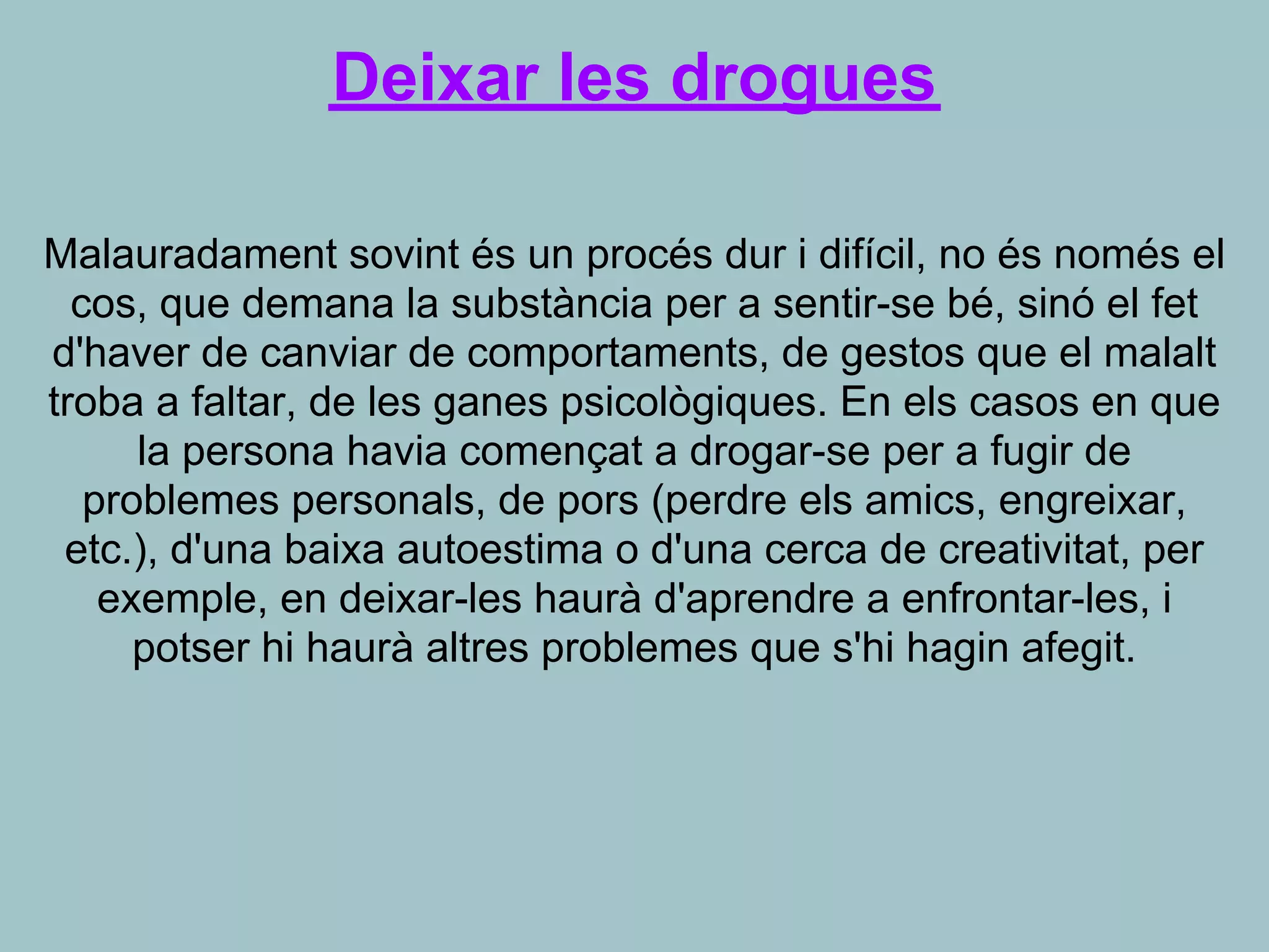 Les drogues | PDF