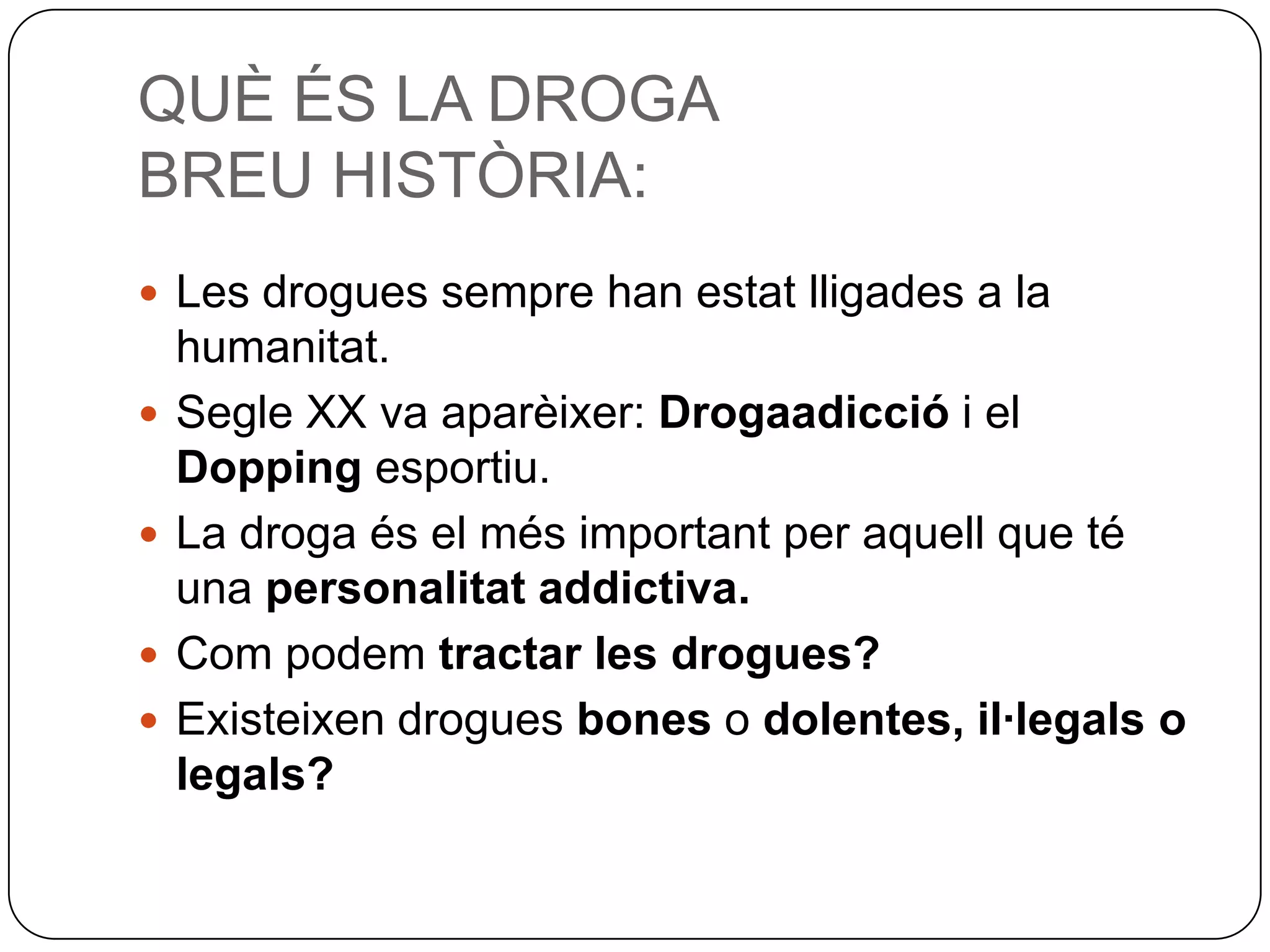 Les drogues(power point) | PPTX