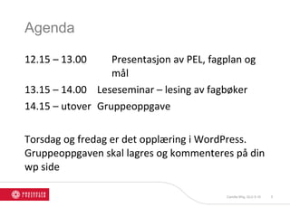 Leseseminar pel 2011 - matteklassen | PPT