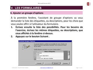 cours les formulaires 2 microsoft access | PPTX