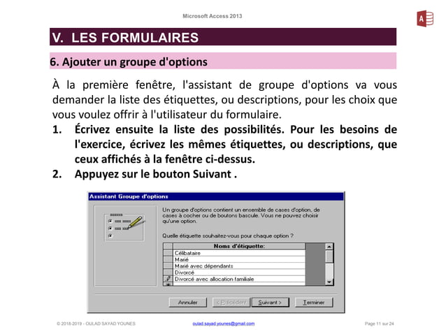 cours les formulaires 2 microsoft access | PPT