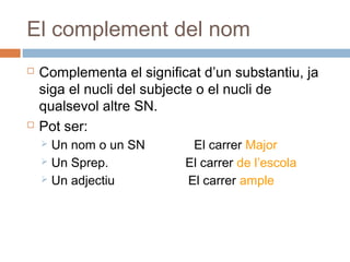 Les funcions sintàctiques | PPT