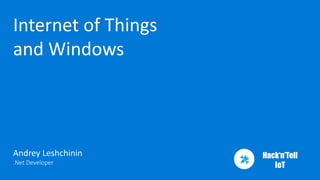 DIY IoT: Raspberry PI 2 + Windows 10 for IoT devices + Microsoft Azure ...