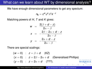 Introduction to (weak) wave turbulence | PPT