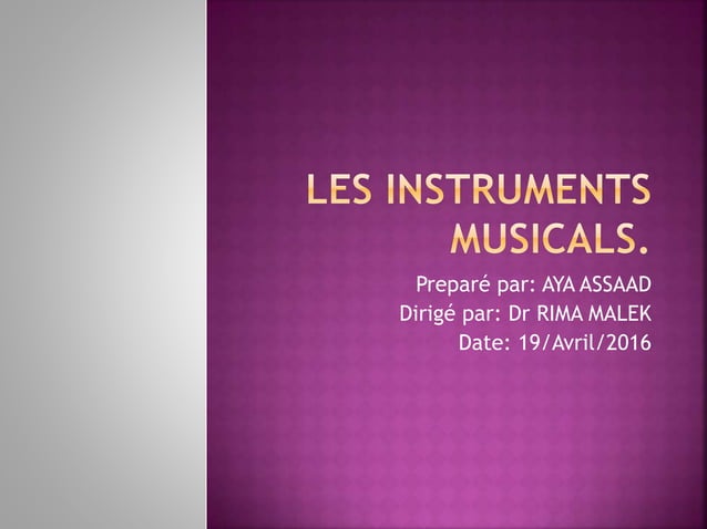 Les instruments musicals | PPT