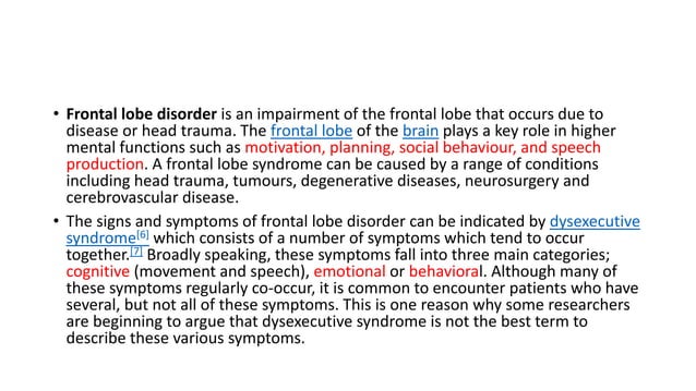 Frontal Lobe Lesion | PPTX | Brain and Nervous System Disorders ...