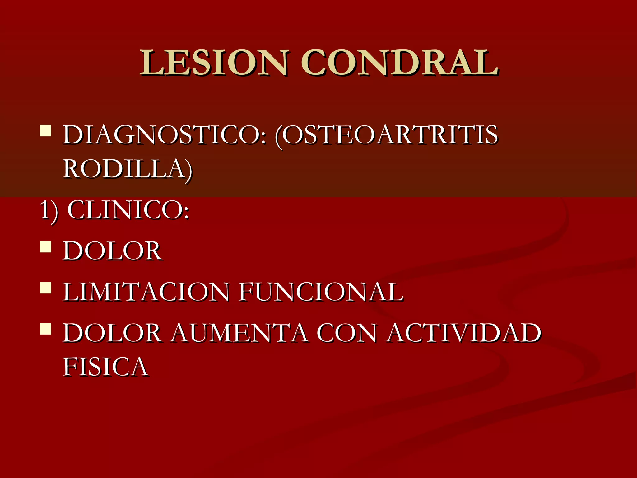 Lesion condral principios y clasificaciones | PPT