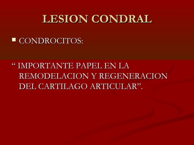 Lesion condral principios y clasificaciones | PPT