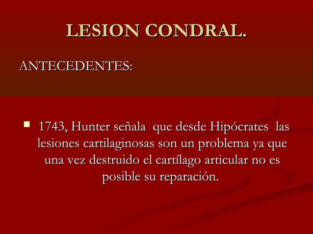 Lesion condral principios y clasificaciones | PPT
