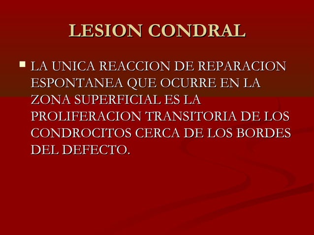 Lesion condral principios y clasificaciones | PPT
