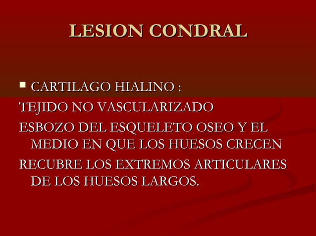 Lesion condral principios y clasificaciones | PPT