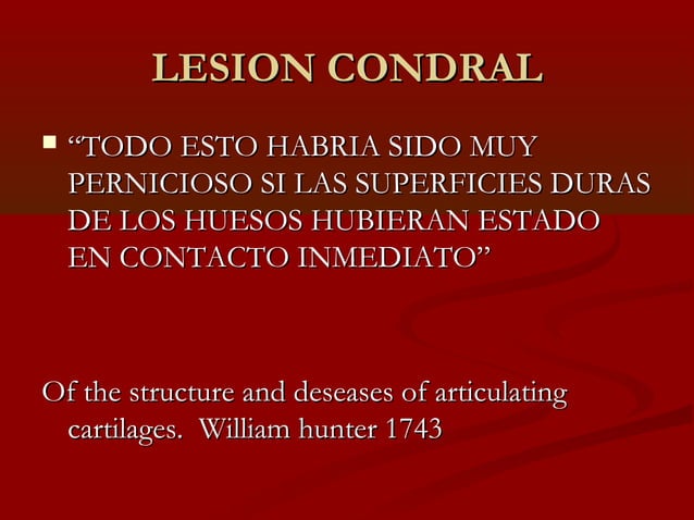 Lesion condral principios y clasificaciones | PPT