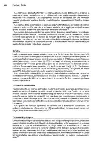 Lesiones beingnas de la piel quistes de inclusion, lipomas, biopsias ...