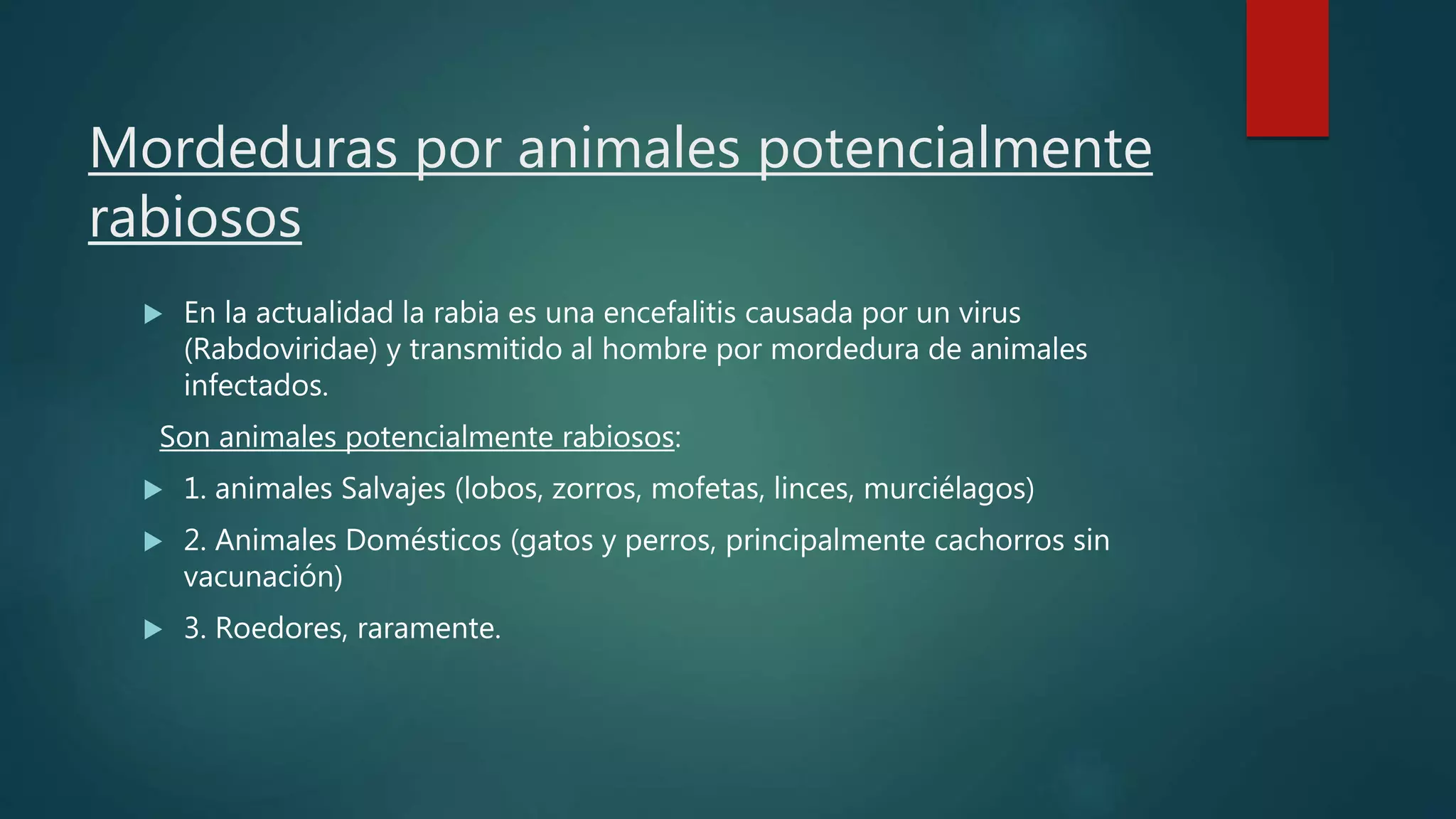 Lesiones causadas por mordeduras | PPT