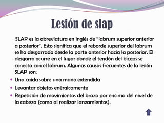 Lesiones del hombro | PPTX