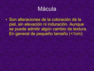 Lesiones elementales | PPS