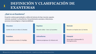 LESIONES EXANTEMATICAS EN PEDIATRIA, DEFINICION Y CARACTERISTICAS | PPTX