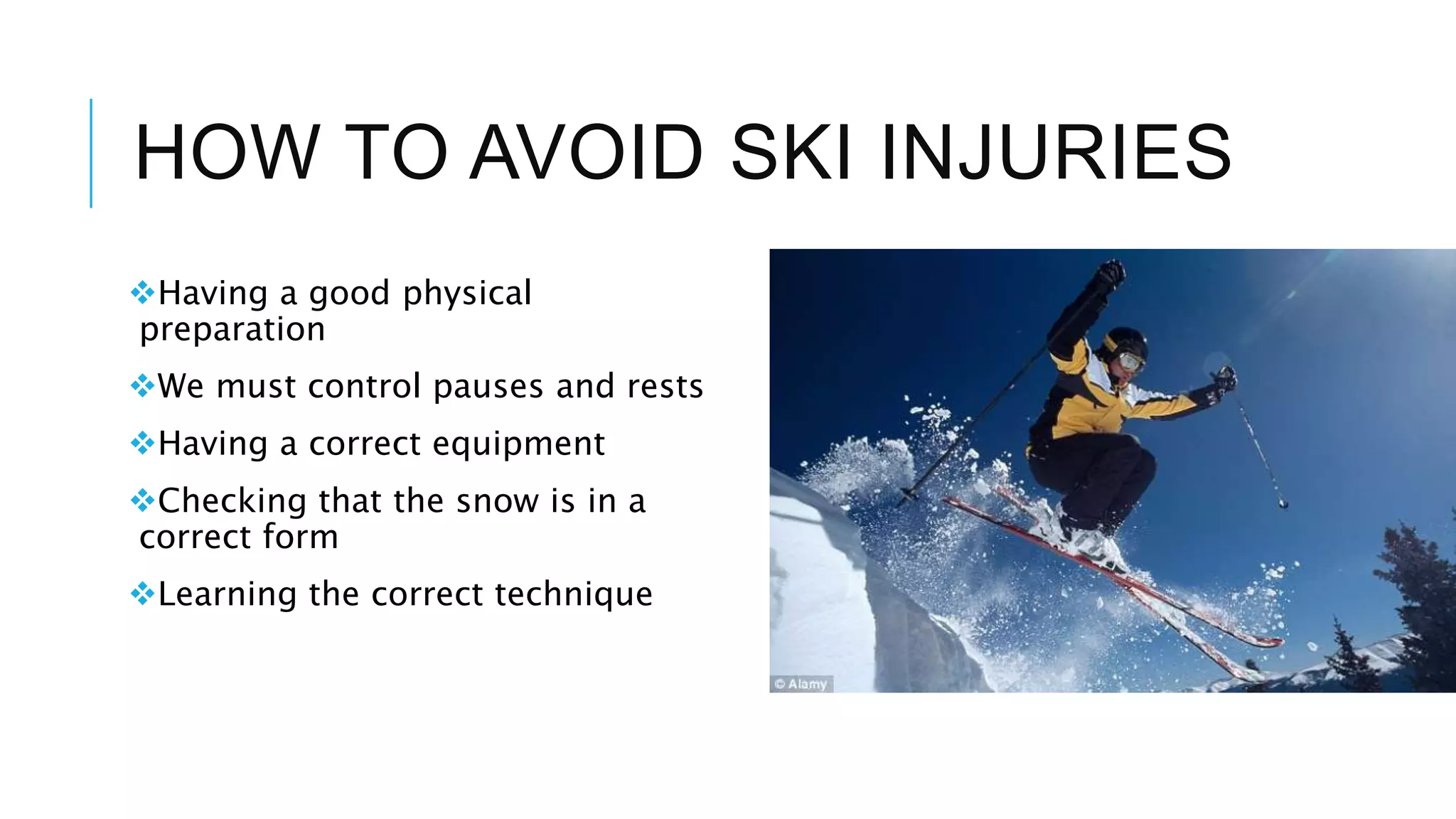 Most common injuries in skiing | PPTX