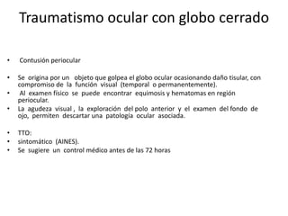 Lesiones oculares y orbitarias | PPTX