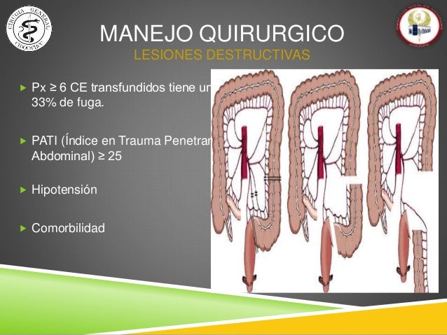 Lesiones traumaticas de colon y recto