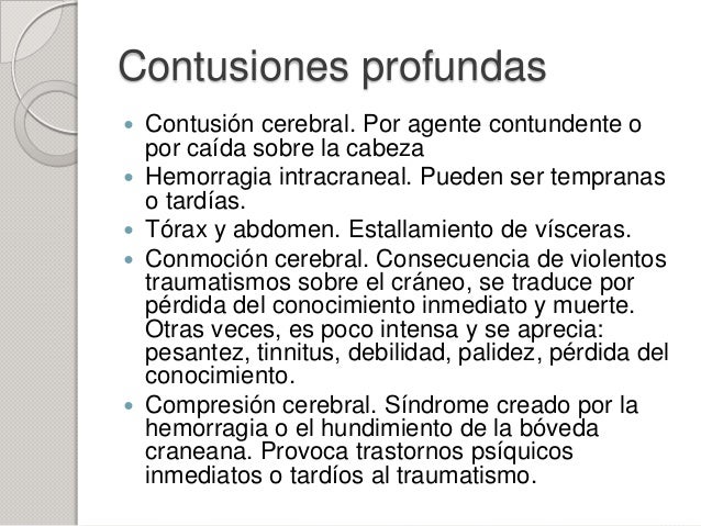 Lesiones Y Contusiones