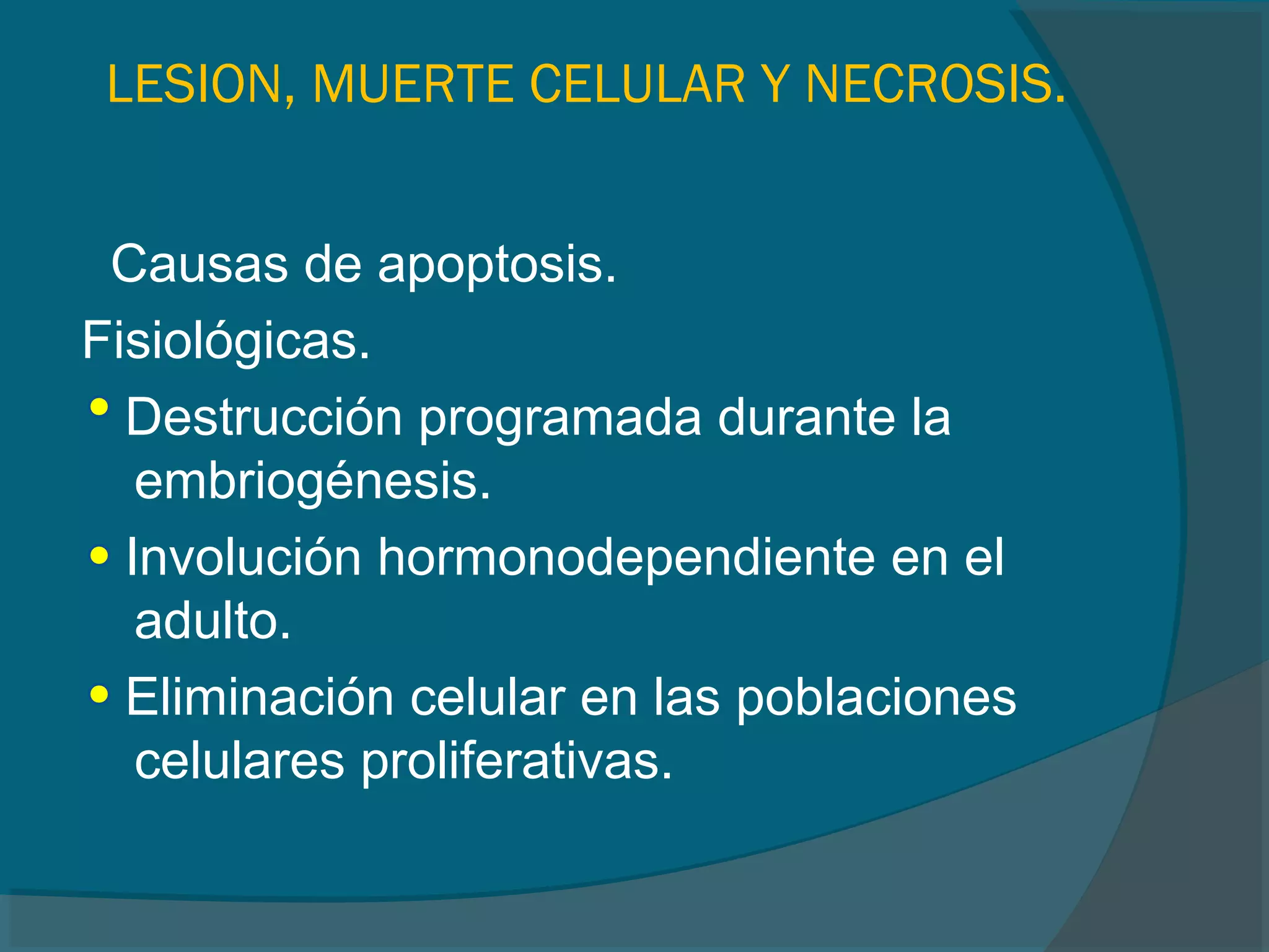 Lesion, muerte celular y necrosis (1) | PPT