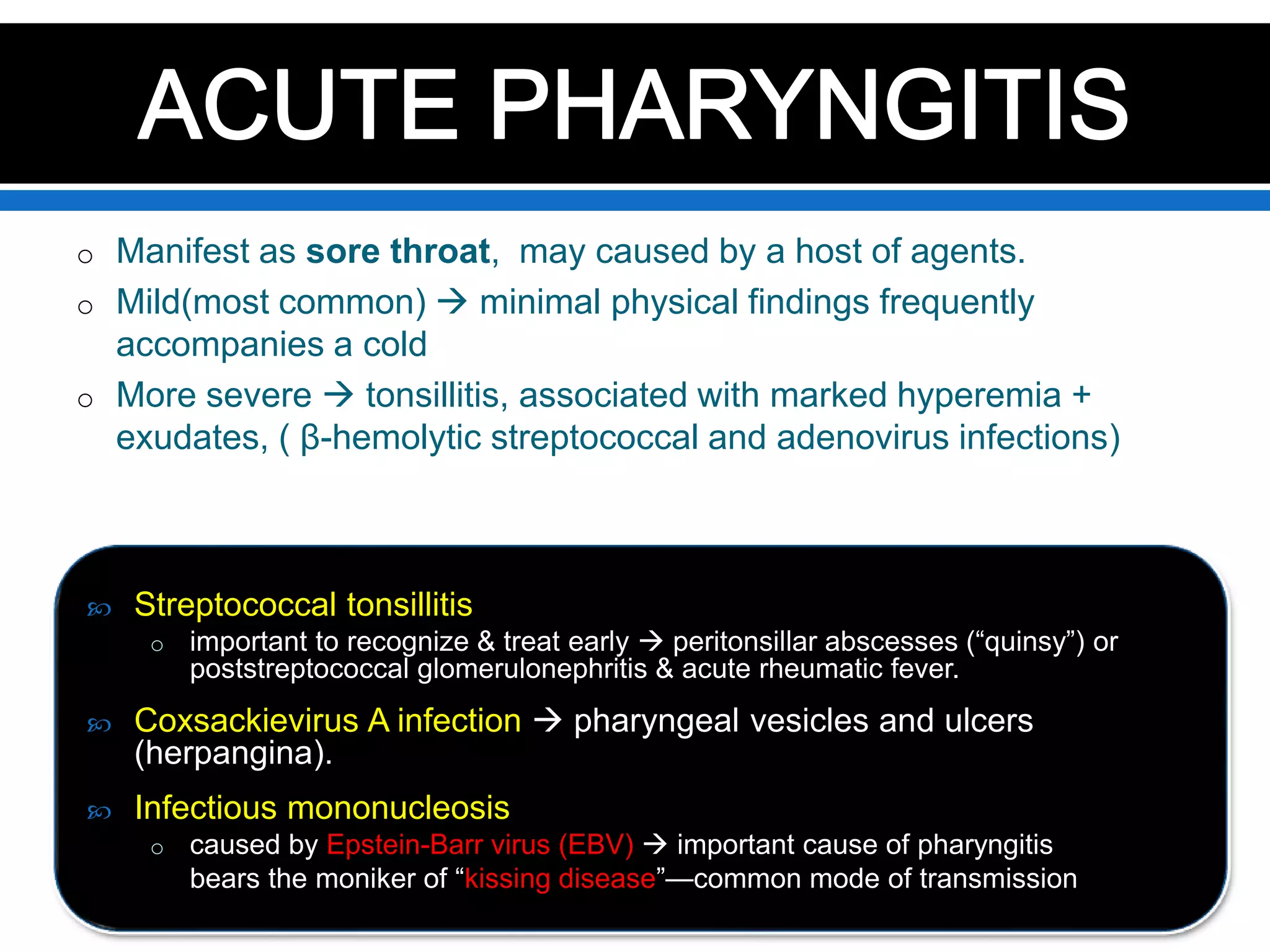 Lesion of the upper respiratory tract | PPTX